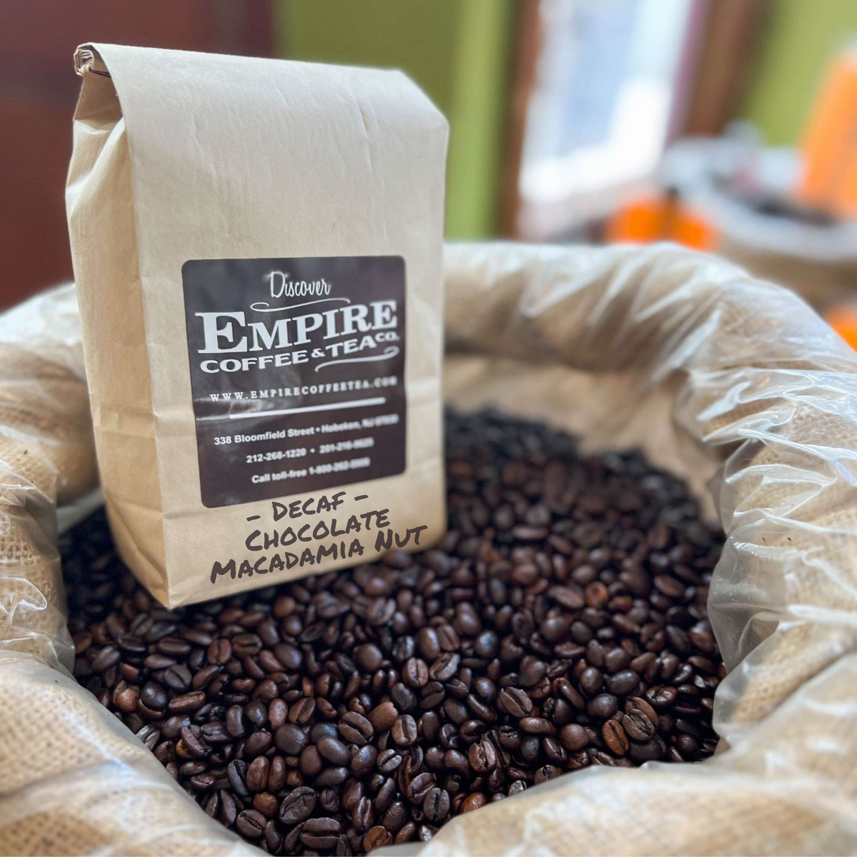 Decaf Chocolate Macadamia Nut Roasted by Empire Coffee and Tea New York ...